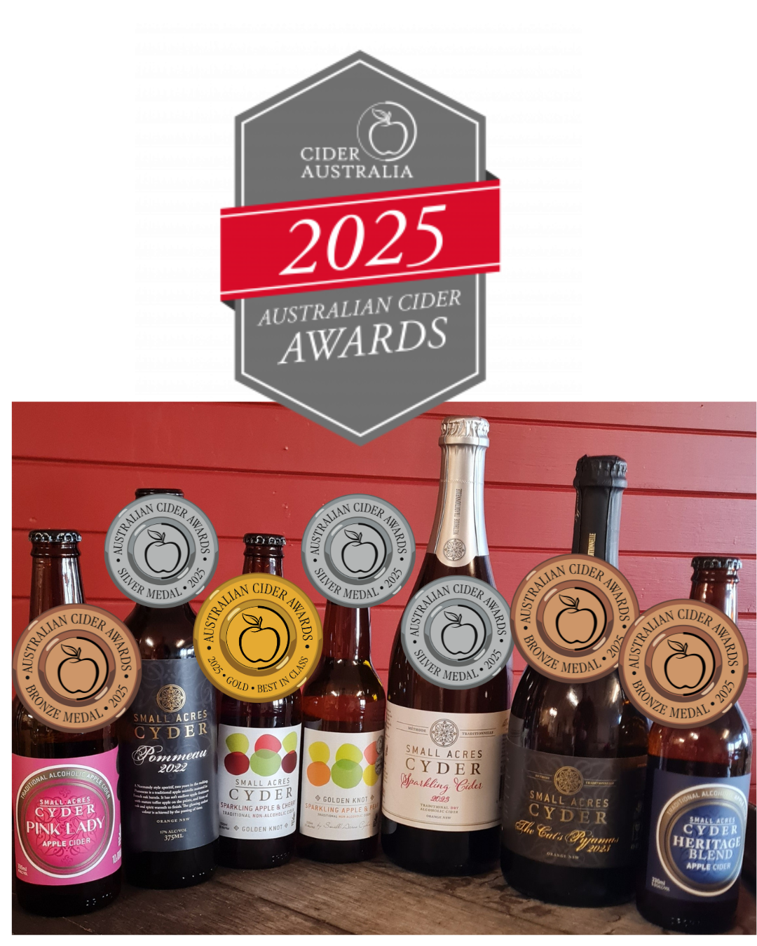 Award wins! Our Australian Cider Awards 2025 results. – Small Acres Cyder